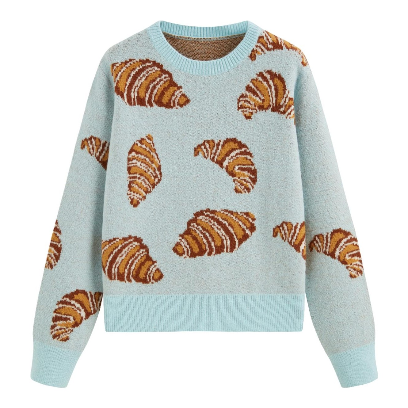 Cider | Knit Croissant Pattern Oversized Top